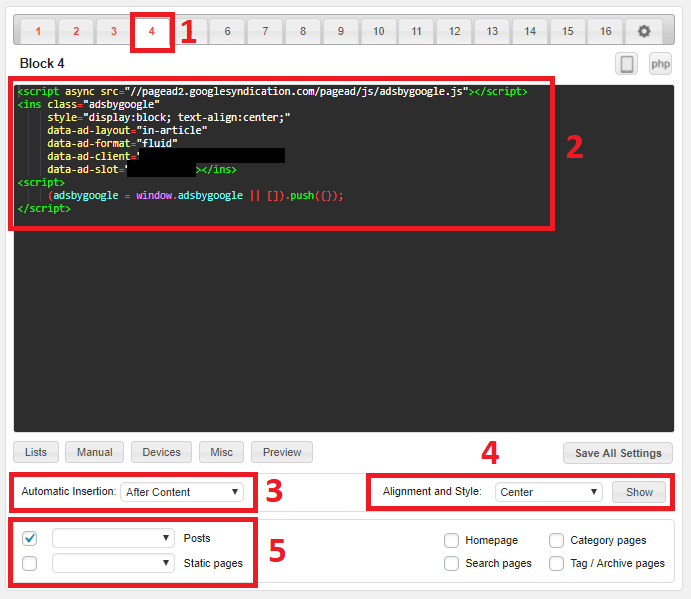 Cara Pasang Iklan Adsense di Dalam Post Wordpress (Atas Tengah Bawah ...