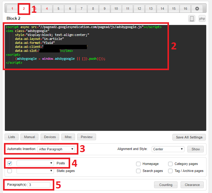 Cara Pasang Iklan Adsense di Dalam Post Wordpress (Atas Tengah Bawah ...